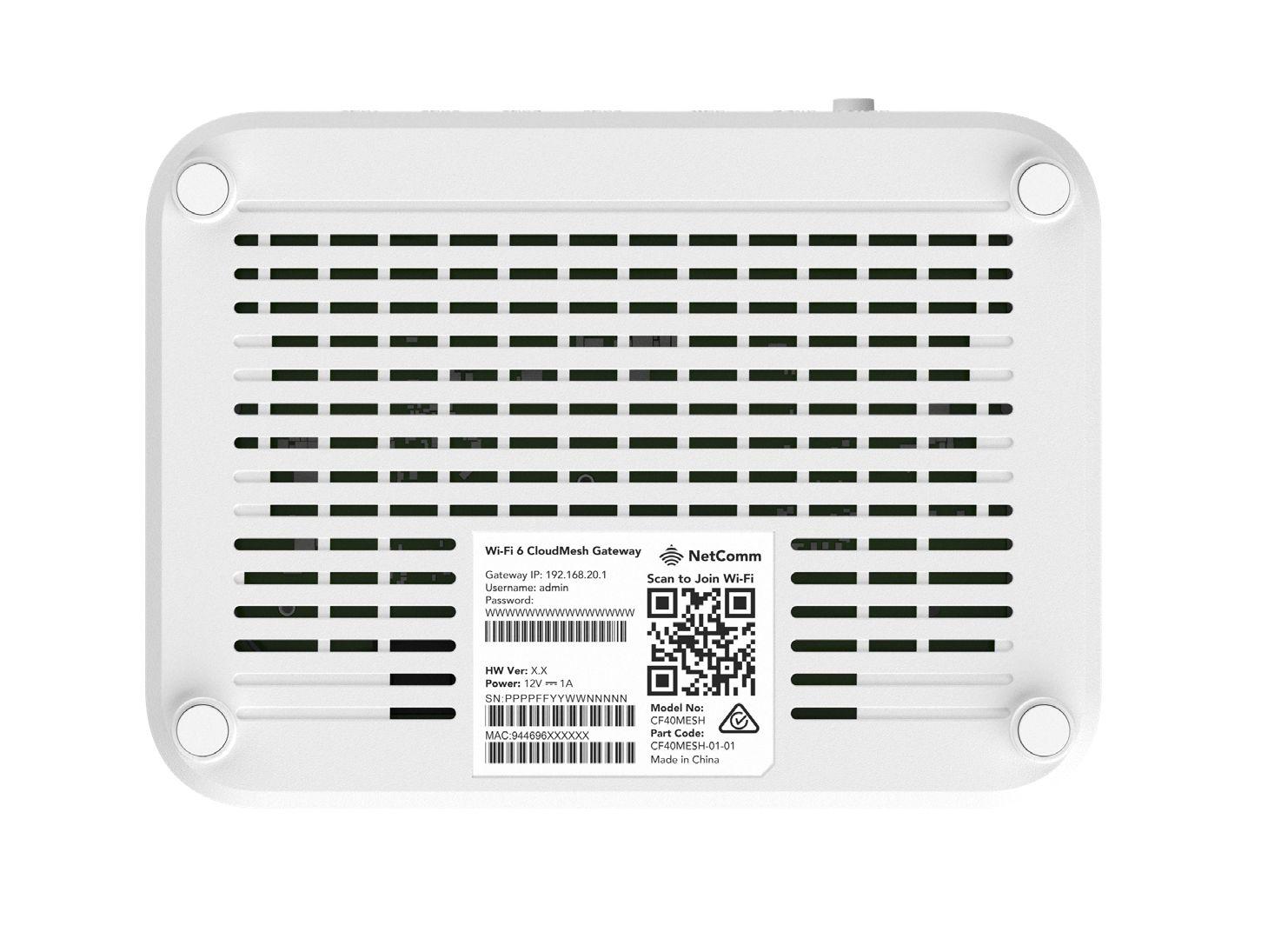 Buy NETCOMM CF40MESH - Intelligent Wi-Fi 6 CloudMesh Gateway